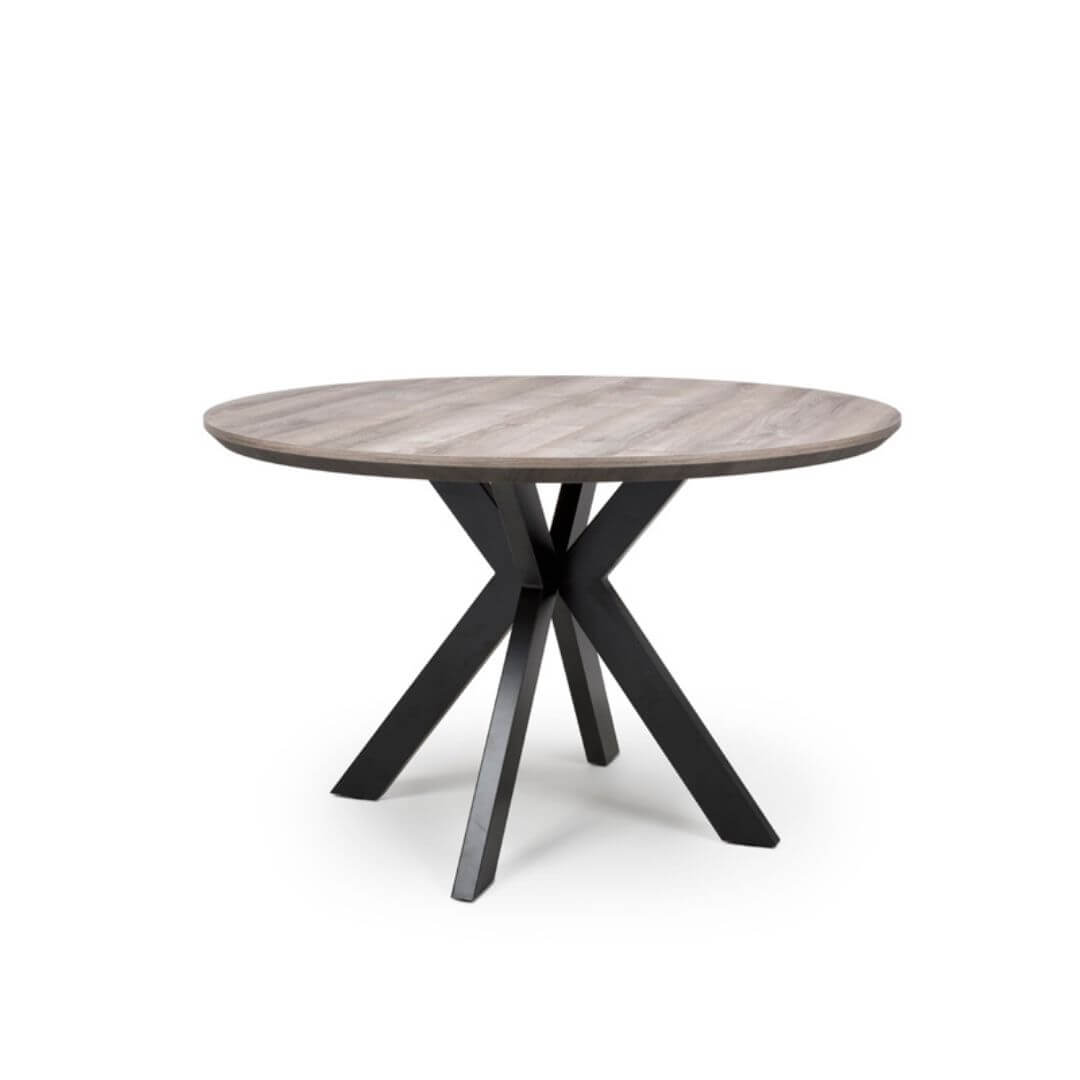 Manhattan Round Table - Grey - 120cm - Get Furnished
